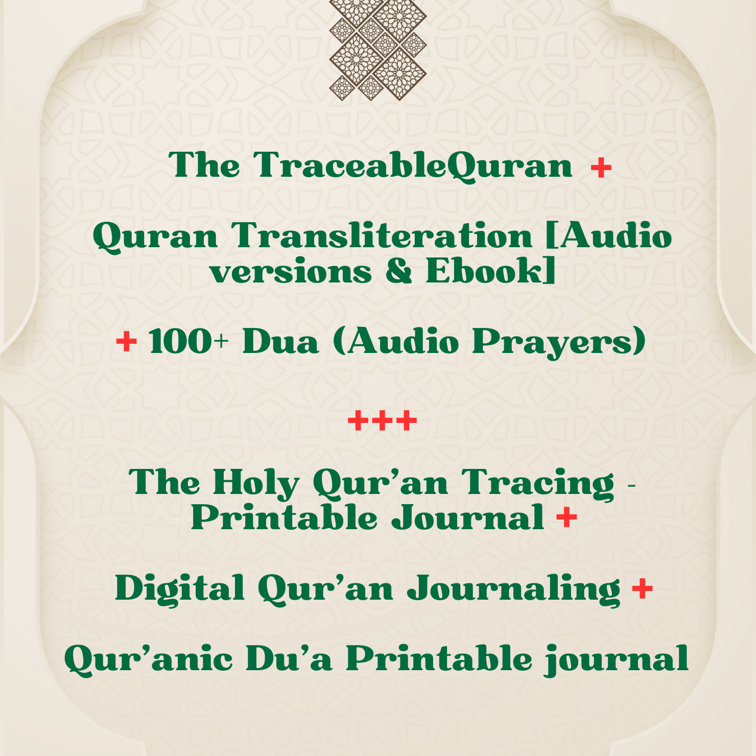The Traceable Quran + Quran Transliteration (Audio versions, Ebook, pr ...